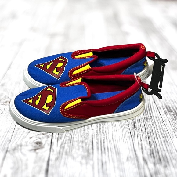 DC Comics | Shoes | Superman Youth Boys Canvas Slipon Shoes Sneakers ...